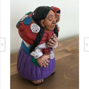 Hand Crafted | Art | Mother Child Ceramic Clay Pottery 4 Figurine ...